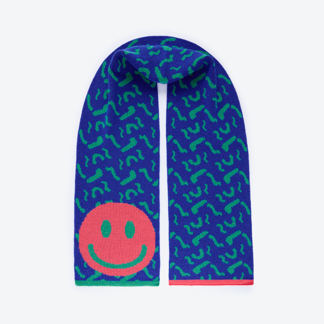 Smiley Wool Scarf - Large – misspompom